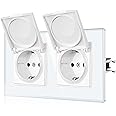 CNBINGO Waterproof Double Socket with Lid - Schuko Socket with Claws ...