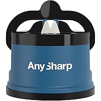 AnySharp Knife Sharpener with Power Grip, Blue, One Size : Amazon.co.uk ...