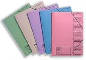 Concord Papiermappen mit Index (elastisches Verschlussband, 450 g/m², 9 ...