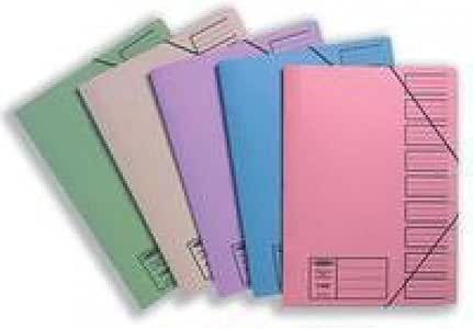 Concord Papiermappen mit Index (elastisches Verschlussband, 450 g/m², 9 ...