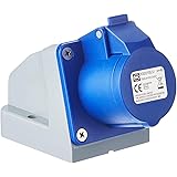 MK Commando K9233 Angled Socket Outlet 32 Amp 2P+E 200-250 Volt (IP44 ...