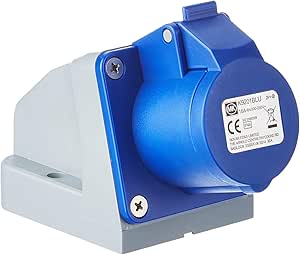 MK Commando K9201 Angled Socket Outlet 16 Amp 2P+E 200-250 Volt (IP44 ...