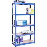 VonHaus 5 Tier Corner Racking/Garage Shelving Heavy Duty Industrial ...