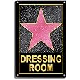 Luxurious Pink Star Vintage Metal Tin "Dressing Room" Sign, 12x8 inches ...
