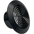 AirTech-UK Internal Ventilation Round Black Grille 100mm / Dia 4 ...