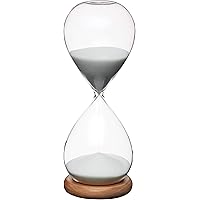 Natural Elements 30 Minute Sand Timer with Wooden Stand, 8 x 8 x 21.5 ...
