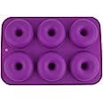 Selecto Bake - 6 Cavity Silicone Donuts Mould Chocolate Muffin (Purple) : Amazon.co.uk: Home ...