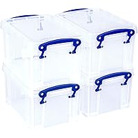 Really Useful Box 1.75 Litre Plastic Storage Box Clear (Pack of 4) : Amazon.co.uk: Home & Kitchen