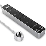 LIPWEL Extension Lead with USB Slots Power Strip 3 Way Extension Cords ...