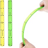 Thinp 2 Pieces Flexible Ruler, 30cm/12inch Plastic Ruler Shatterproof ...