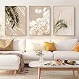 Amazon.de: Sarah Duke Beige Wandbilder 3er Poster Set Moderne Wandbilder Boho Bild Wohnzimmer ...