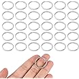 30pcs Key Rings Bulk, 25mm Stainless Steel Split O Hoops Dog Tag Rings ...