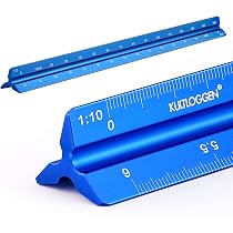 12 Tommers Linjal I Skala Skala Linjal Aluminium Trekantslinal