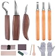 Holz Schnitzwerkzeug Set - 14 STK Schnitzmesser Holz Schnitzen Set mit ...