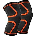 BESKEY Knee Support (Pair) Anti Slip Knee Brace Elastic Breathable Knee ...