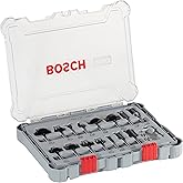 Bosch Professional 6 Pcs Router Bit Set with Straight Bits