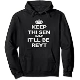 Keep Thi Sen Calm It'll Be Reyt Yorkshire Dialect White Text T-Shirt ...