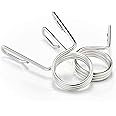 ISOGYM Spring Barbell Collars 50mm (Pair) Silver Chrome Clips Clamps ...