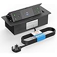 HANNELORE Recessed Power Strip with USB C PD20W, Desk Power Socket with ...