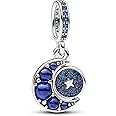 PANDORA Moments Funkelnder Drehender Mond Charm-Anhänger aus Sterling ...