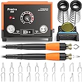Wood Burning Kit, Preciva 935 Digital Display Pyrography Burner Tool ...