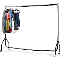 House of Home Heavy Duty Metal Clothes Rail with Wheels - 1 Tier ...