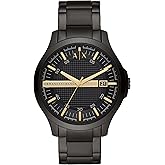 Buy Armani Exchange Analog Men's Stainless Steel Watch AX2104 (Black ...