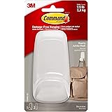 Command Jumbo Utility Hook, Pack of 1 Hook and 4 Adhesive Strips, White ...