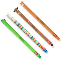 Legami Set of 4 Farm Sweet Farm Erasable Gel Pens, Pens with Erasable ...