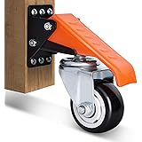 SPACEKEEPER Workbench Casters Kit 400KG - 3 Inch Heavy Duty Retractable ...