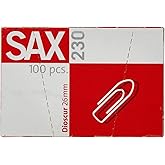 SAX 233 Paper Clip - 30mm, 100 Clips/Packet : Amazon.ae: Office Products