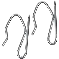 Heavy Duty Zinc Metal Drapery Pin Hooks (50 Pack) for Pencil Pleat ...