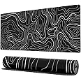 Donboly Gaming Mouse Pad Minimalist Topographic Map Desk Mat Mouse Pad ...