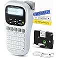 Label Maker Machine, H1100 Label Printer Handheld Portable Label Maker with Backlit LCD One ...