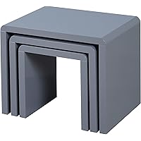Charles Jacobs Nest of 3 High Gloss Coffee Tables Set Multi-functional Nesting Side End Table ...