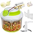 Brieftons QuickPull Food Chopper: Manual Hand Held Chopper/Mixer ...