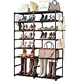 Finew Shoe Rack 8 Tiers, Shoe Storage Organiser for Entryway, Holds 26 ...