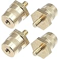 X AUTOHAUX 2 Pair M6 Battery Terminal Connector Brass Tone Post Adapter Screws : Amazon.co.uk ...