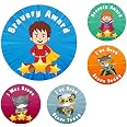 144 Superhero Bravery Award Stickers for Children, Teachers & Parents ...