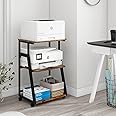 PUNCIA 50x40x75cm 3 Tier Printer Table with Storage, Rolling Cart with ...