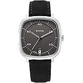 Titan Neo Curve Quartz Analog with Date Blue Dial Brown Leather Strap ...