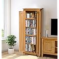 Hallowood Furniture Waverly Oak DVD Cabinet, Slimline Solid Wood DVD ...
