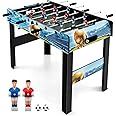 GYMAX Football Table, 37’’ Wooden Foosball Table with Removable Legs ...