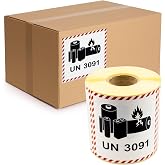 MD Labels 500 Dangerous Goods Labels UN 3480 100 x 100 mm - Contains ...