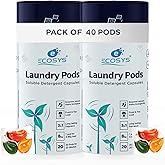 Ecosys 3-in-1 Dissolvable Magic Laundry Pods for 20 washes:Bioenzymes ...