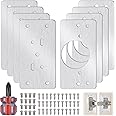 Zocipro 8Pcs Hinges Repair Plate, Stainless Steel Hinge Repair Kit with Screws, Kitchen Cabinet ...