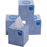 Kleenex® 2 ply Facial Tissue Cube Box, 60 Packs, 100 Pulls/Pack (Total 6,000 Sheets) (01295 ...