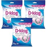 D-Klog Drain Cleaner Powder (40g x 5 Units), Removes Clogs, Blockages ...