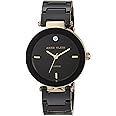 Anne Klein Womens Quartz Dress Watch, Analog and Ceramic- AK/1018BKBK ...