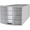 HAN 1012-63 Impuls Drawer Box A4/C4 with 4 Closed Drawers Light Grey ...